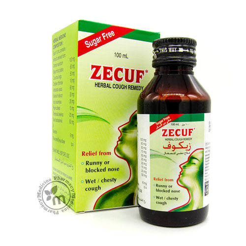 Zecuf Herbal Cough Syrup - Sugar Free 100ml | Medicina Pharmacy – Al ...