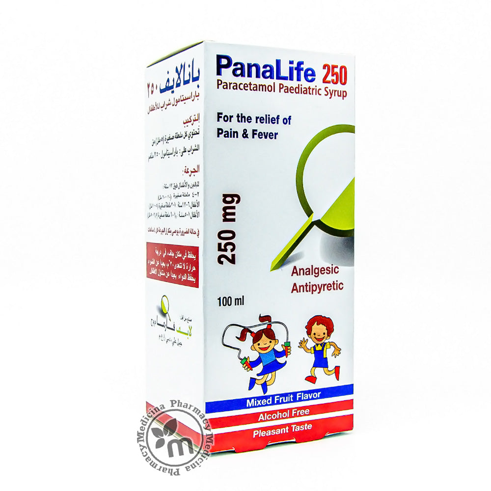 Panalife 250mg/5mL Syrup | Medicina Pharmacy – Al Manara Pharmacy