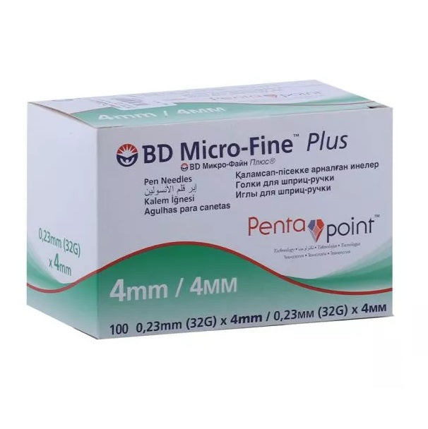 BD Micro-Fine Plus Needle Penta Point 32gx4mm 100s | Medicina Pharmacy ...