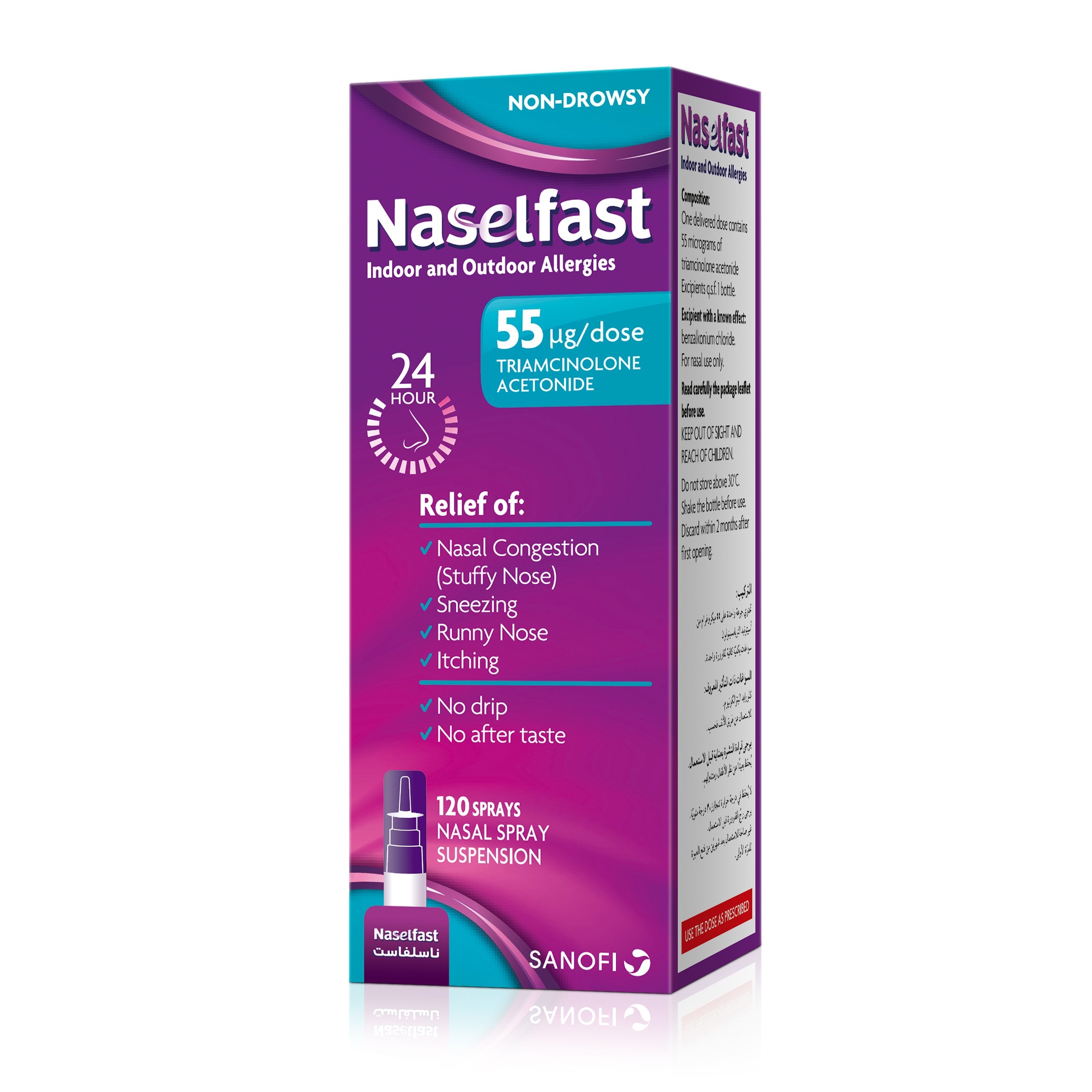 Naselfast 55mcg Nasal Spray 120 Dose – Al Manara Pharmacy
