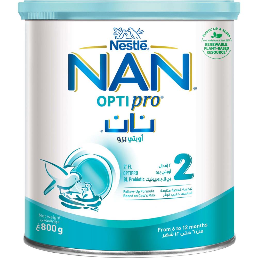 Nestle Nan 2 Optipro 800 gm From 6 to 12 months – Al Manara Pharmacy