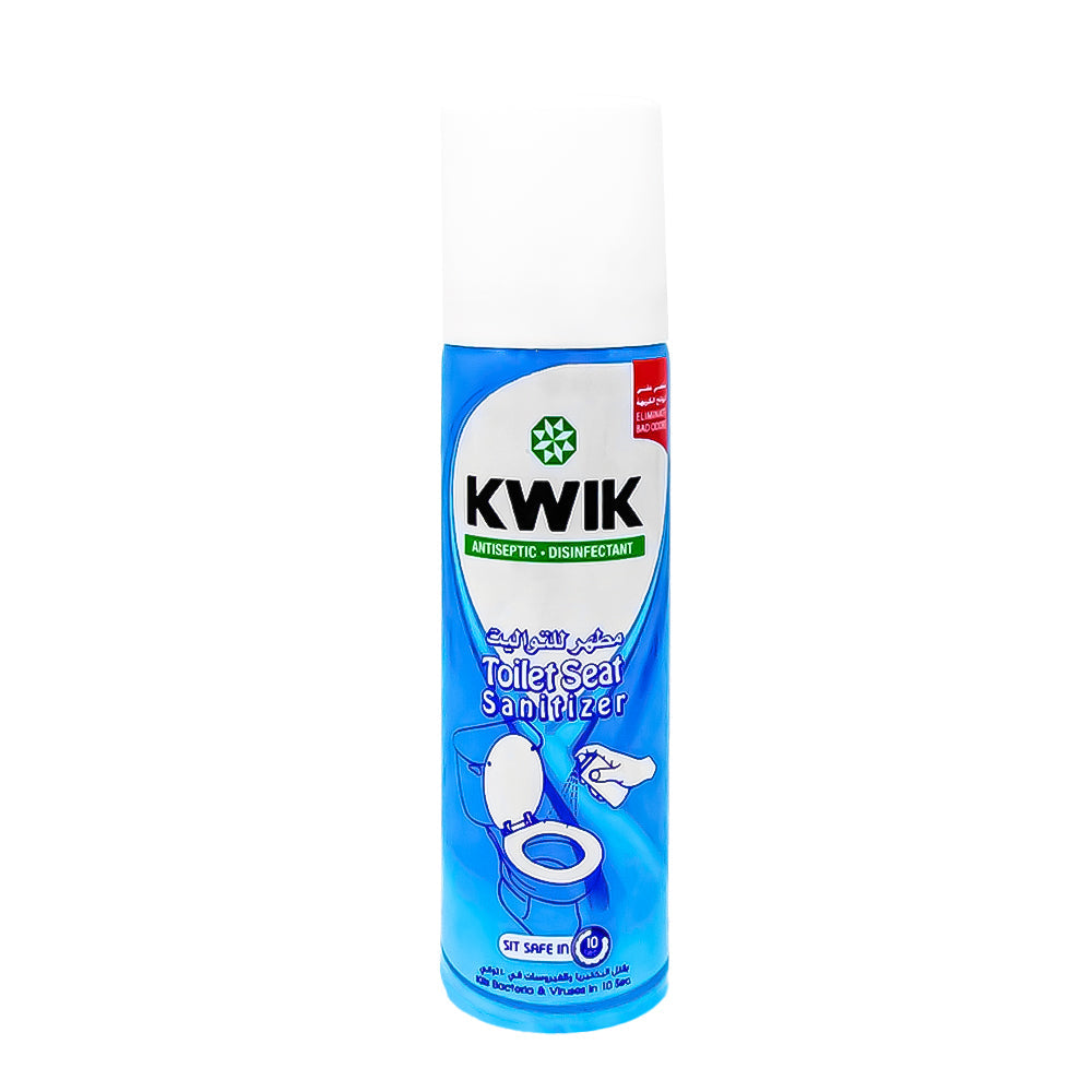 Kwik Toilet Seat Sanitizer, 70ml – Al Manara Pharmacy